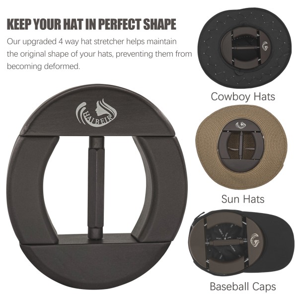 HAIBEIR Wood 4 Way Hat Stretcher (Chocolate)