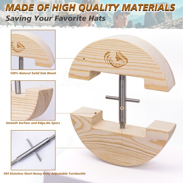 2-WAY HAT STRETCHER (CROSS TURNBUCKLE) Size Small size (6-11/16 to 8-7/ ...